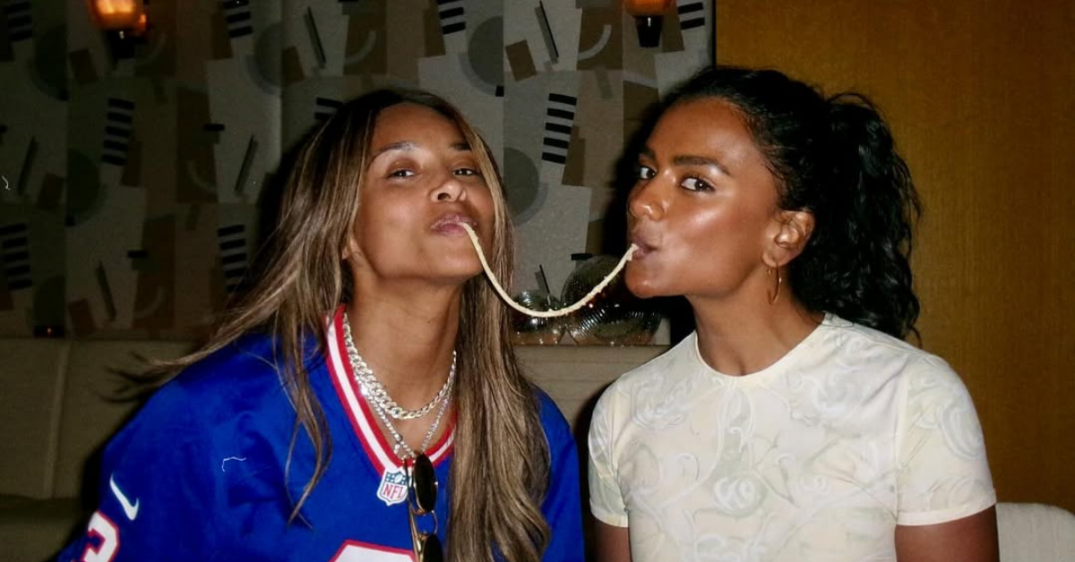 Simone Ashley Joins Ciara at Football Match as Pair Share Spaghetti and Selfies - Feminegra